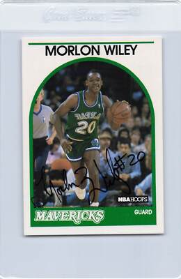 1989/90 Hoops #247 Morlon Wiley Mavericks Signed Auto *J9057 | eBay