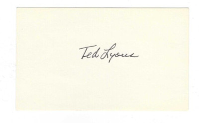 Autographed Signed TED LYONS 3x5 HOF Index Card - w/COA | eBay