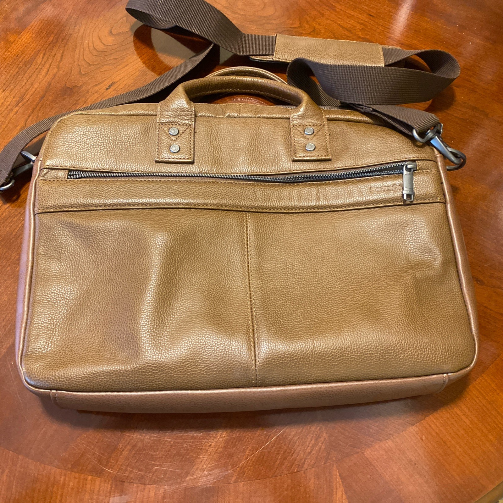Samsonite Classic Pebbled Leather Toploader Briefcase… - Gem