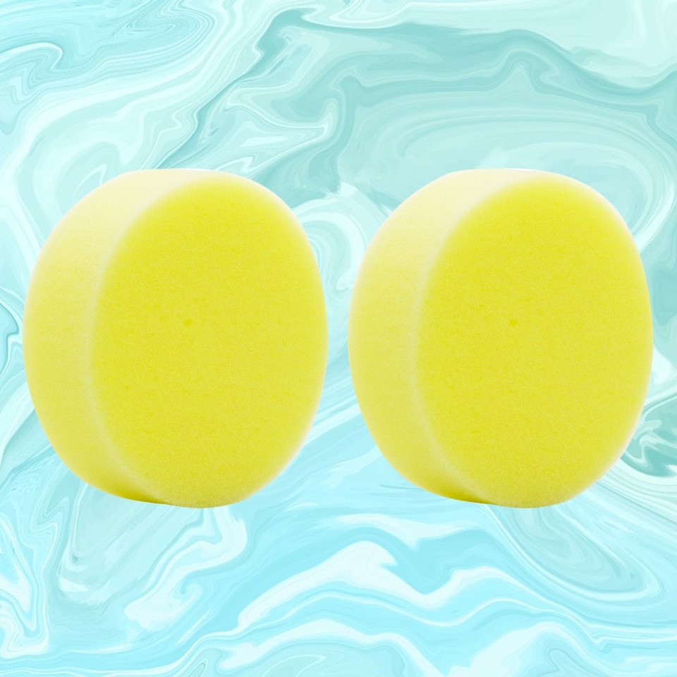 2 Pcs Yellow Cleaning Sponge Polish Sponge Waxing Sponge Pads for ...