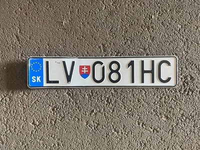 Slovakia License Plate Slovakian nummernschild | eBay