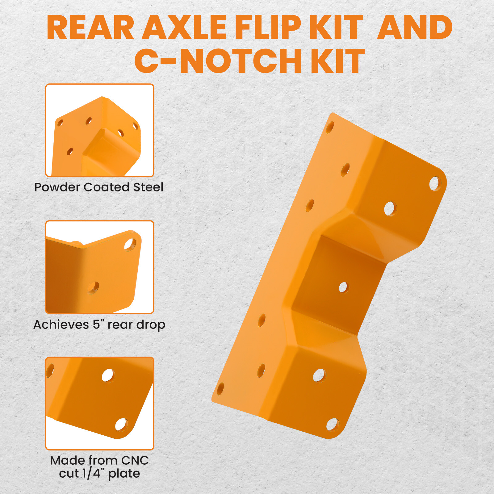 5 inch Rear Axle Flip Kit w/ C-Notch for Chevy GMC C10 TRUCK 1973-1987 ...