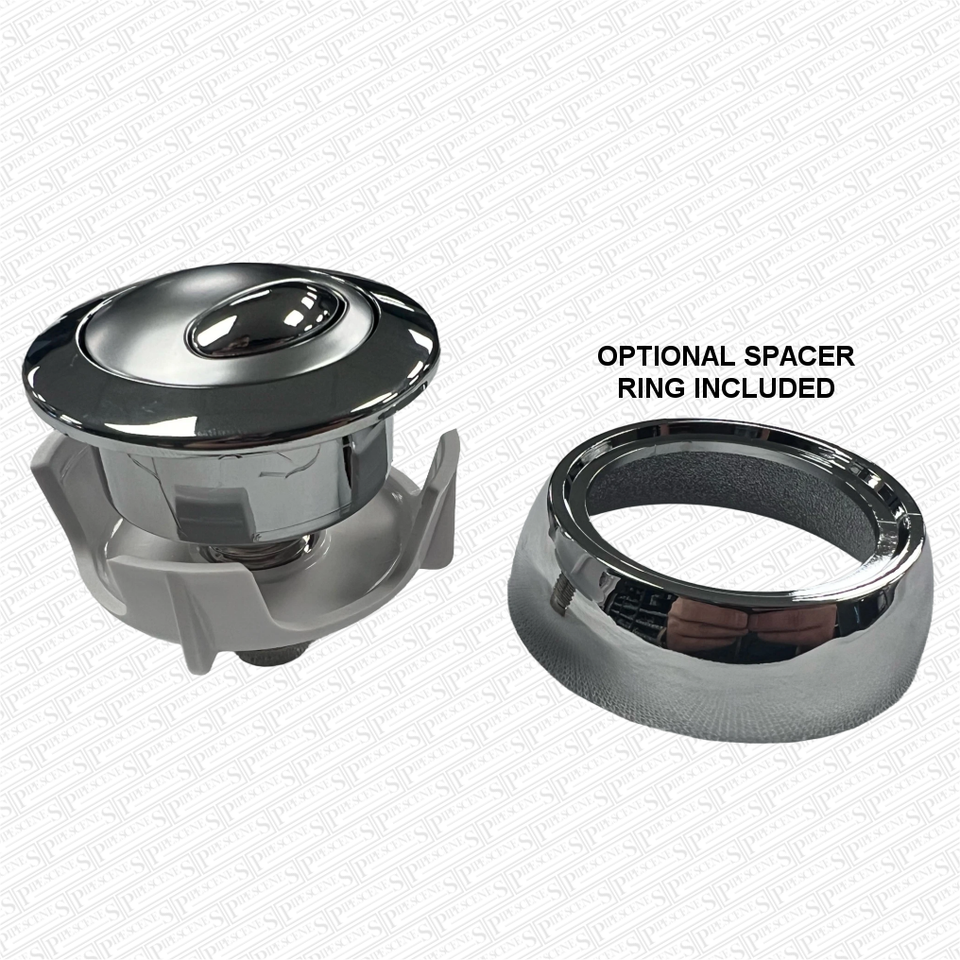 Toilet Push Button Dual Flush Cistern Syphon Valve with EXTRA LONG ...