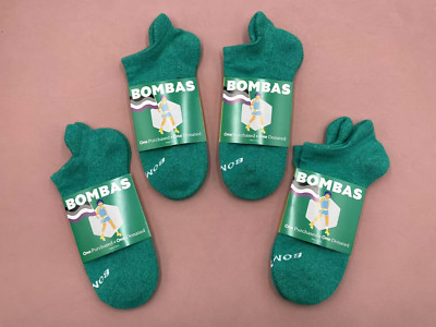 4 Pack Bombas Socks Women's Ankle Size Medium 8-10.5 All-Purpose Green ...