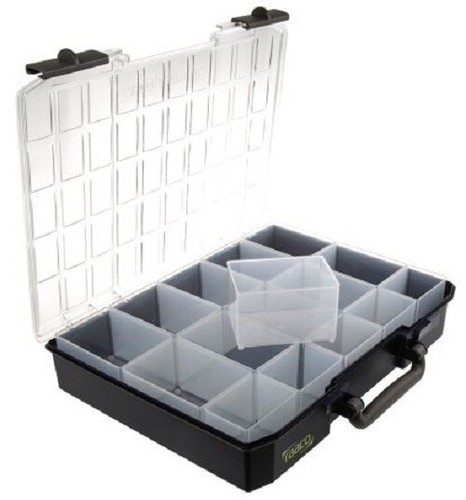 Raaco CarryLite STORAGE CASE 415x330x80mm Adjustable 15-Compartments ...