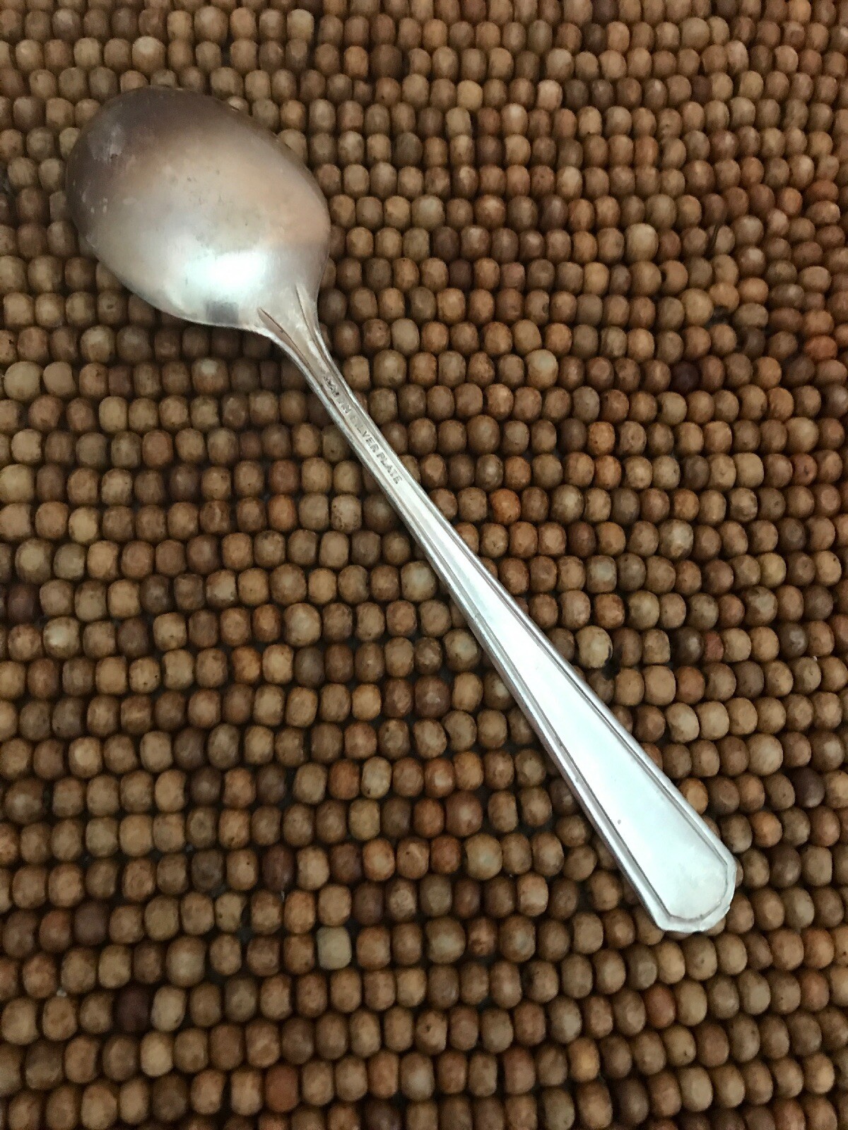 Intl Silverplate 1928 ALADDIN Outlined Arrow Scroll Tri Tip TEASPOON 6. ...