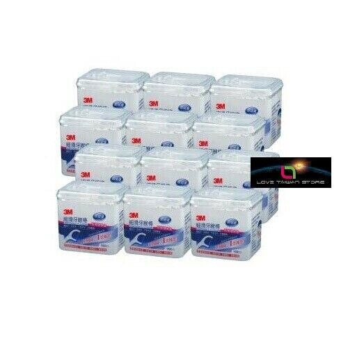 (12 BOXES) NEW Original 3M Dental Floss Picks Disposable Flossers 150ea ...