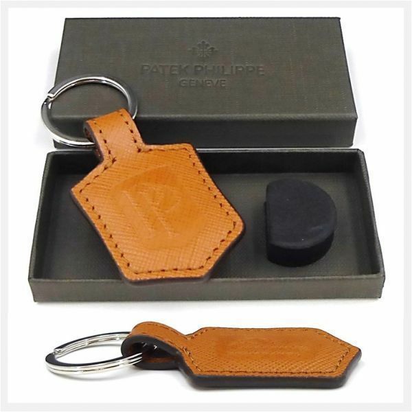 PATEK PHILIPPE Novelty Camel color Leather Key holder Key ring w/Box ...