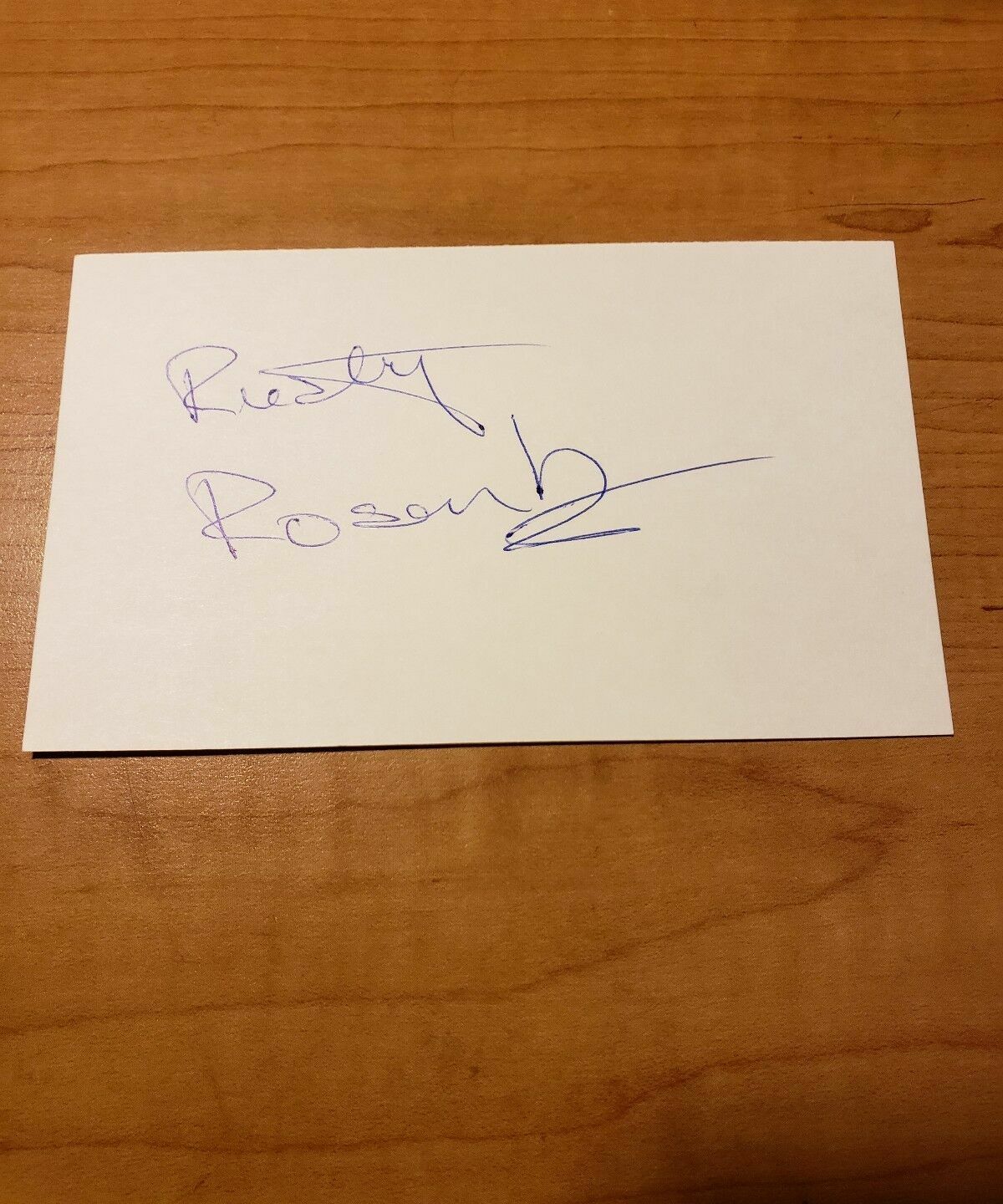 RUSTY ROSENBERGER - BOXER - AUTOGRAPH SIGNED - INDEX CARD -AUTHENTIC ...