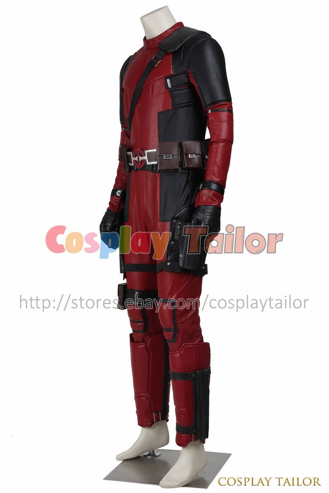 X-men Movies Deadpool Cosplay Costume Red Jumpsuit Halloween Uniform ...