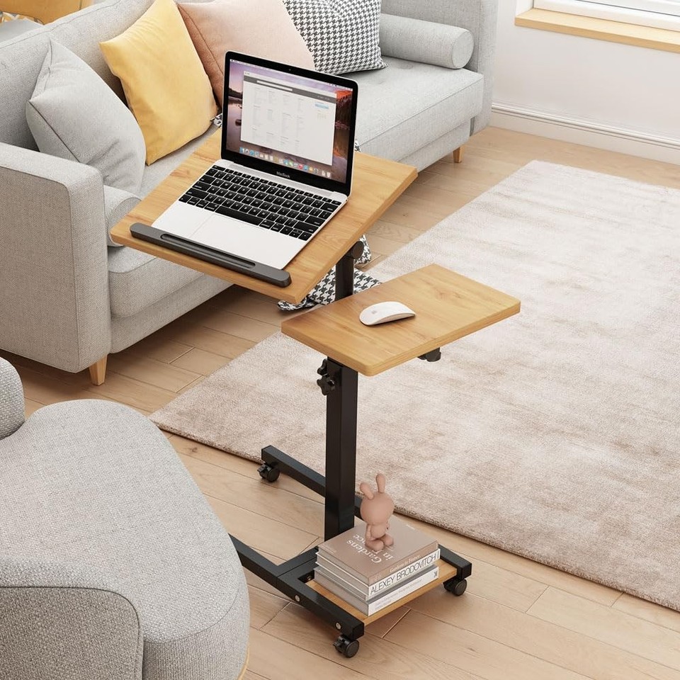 Laptop Desk Stand for Bed Portable Desk Overbed Bedside Mobile Laptop ...