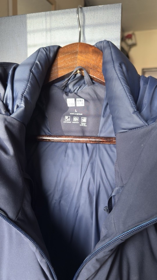 Uniqlo Men's Lightweight Puffer Jacket Size Large, Blue, Zip-Up | eBay UK