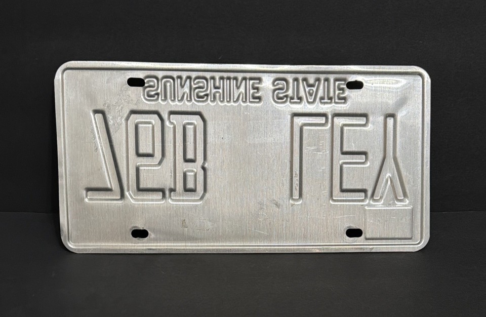 FLORIDA PERMANENT LICENSE PLATE 76B 🍊 LEY — SUNSHINE STATE | eBay
