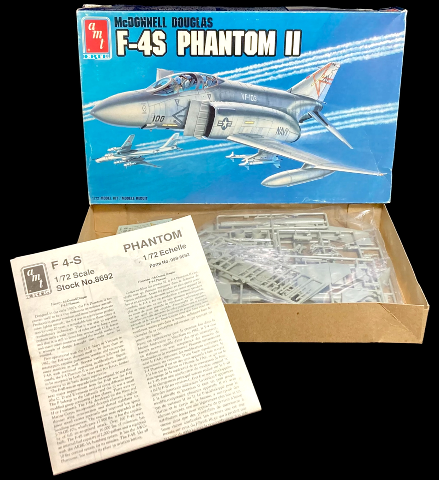 AMT ERTL #8692 Douglas F-4S Phantom II Aircraft 1/72 Model Kit, New ...