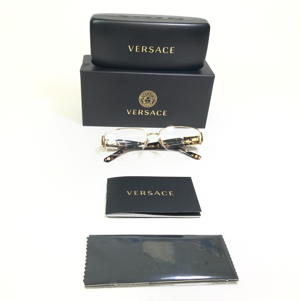 Versace Eyeglasses Frames MOD.1175-B 1002 Brown Gold Clear Crystals 53 ...