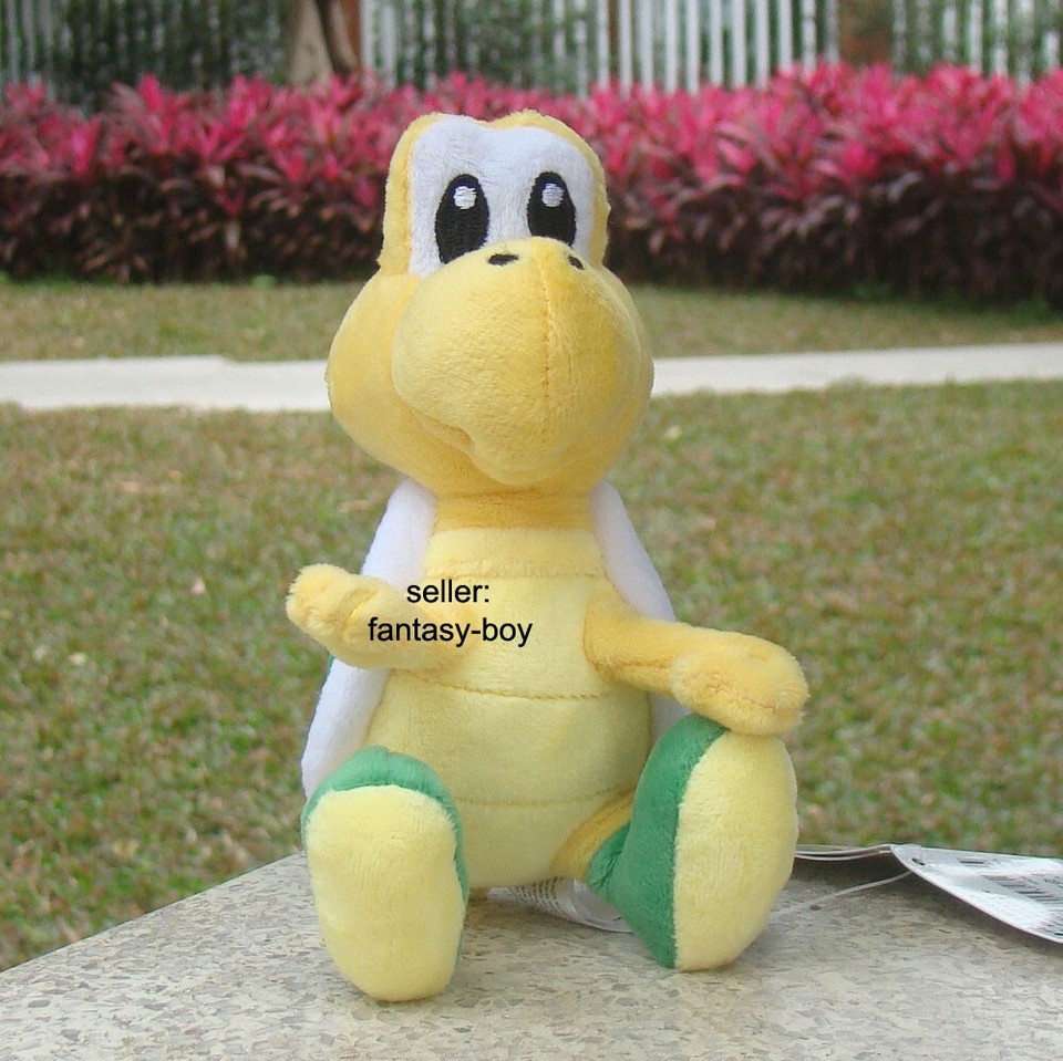 Super Mario Bros Plush Koopa Troopa 6" Green Cuddly Stuffed Toy Soft ...
