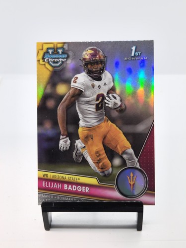 2023 Bowman U Chrome Elijah Badger 1st Bowman Refractor Arizona State ...