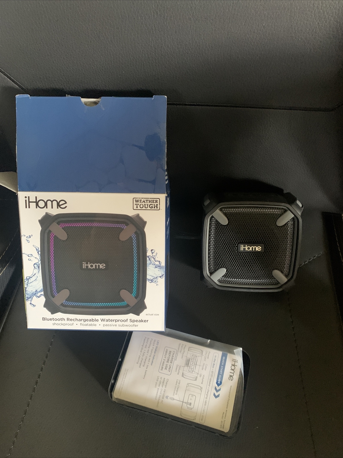 iHome iBT371 Weather Tough Portable Rechargeable Waterproof Bluetooth ...