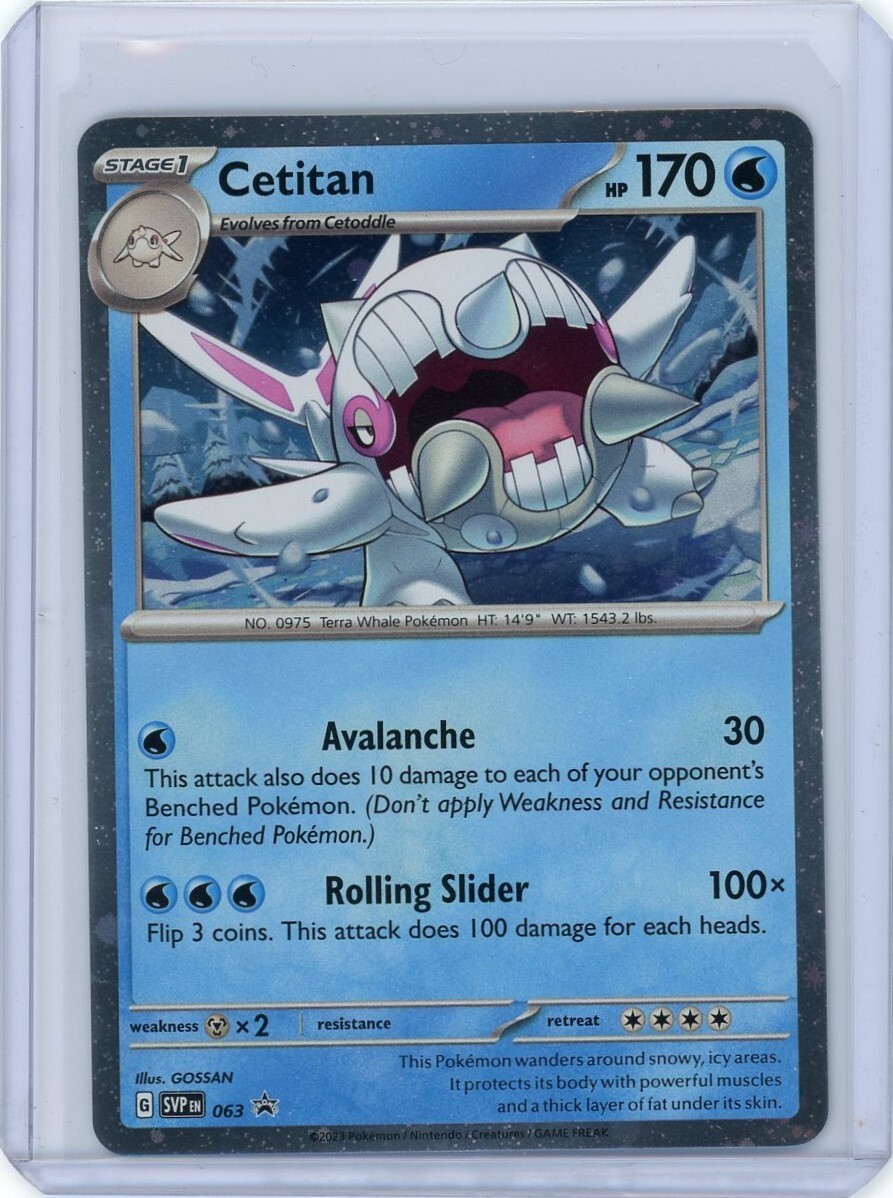 Cetitan - SVP063 - Black Star Promo - Pokemon Paradox Rift Card | eBay