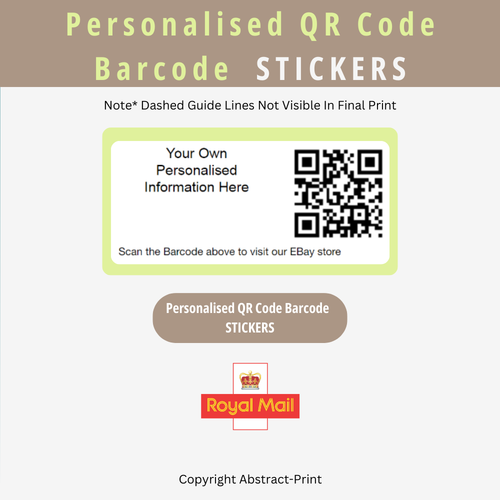 189 Personalised QR Code Barcode Stickers Sticky Labels | eBay UK