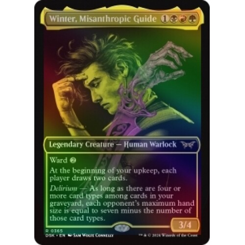 FOIL WINTER, MISANTHROPIC GUIDE (BORDERLESS) X4 Duskmourn: House Of ...