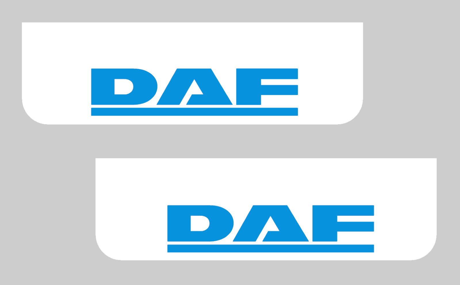 DAF Lorry HGV Truck Mudflaps 18x60cm White PVC Mud Flaps with Light ...