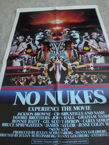 "NO NUKES" JACKSON BROWN/JAMES TAYLOR 1980 ORIGINAL ONE SHEET POSTER ...