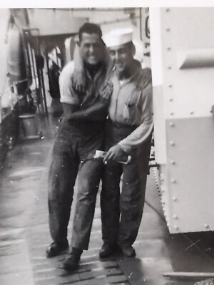 Vintage 1951 Navy Sailors Hugging 1950s Photo Buddies Buddies | eBay