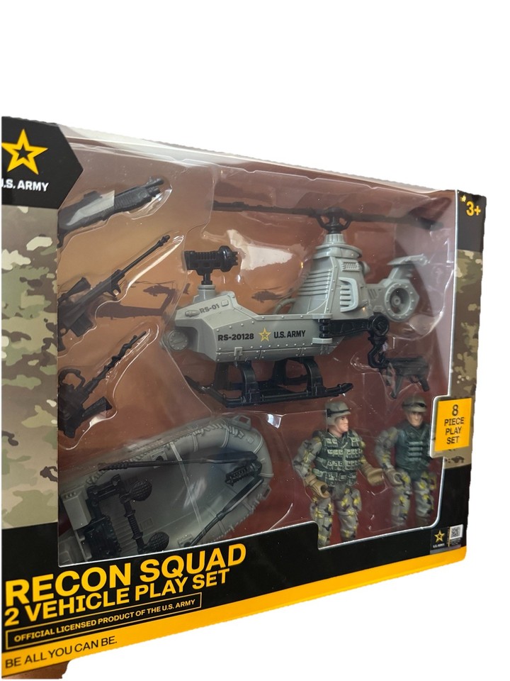 US Army Operation: Recon & Rescue Squad 8 Piece Play Set Boys Toys 3 ...
