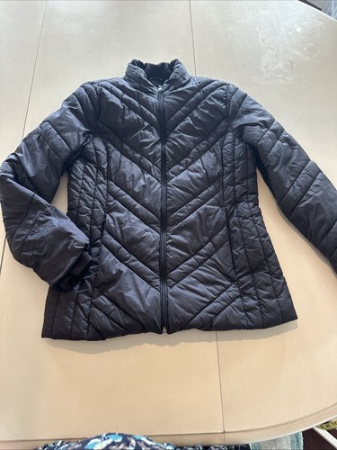 453. Xersion Women's Puffer Lightweight Coat Hooded Full Zip Jacket ...