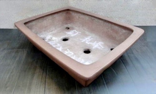 Japanese Bonsai pot TOKONAME UDEI unglazed Rectangular Extra large ...