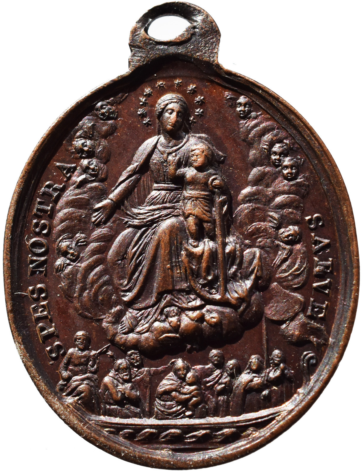 1865 POPE PIUS IX RELIGIOUS MEDAL RARE BLESSED VIRGIN VATICAN CHARM | eBay