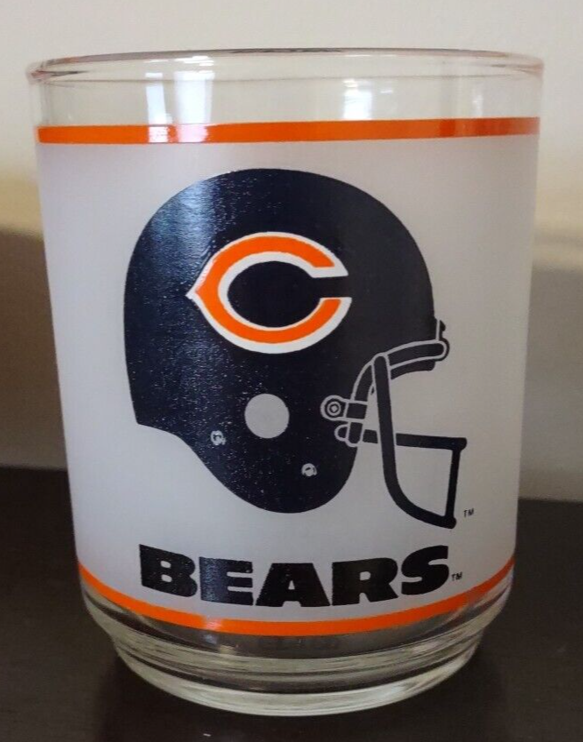 CHICAGO BEARS NFL Mobil Frosted Cocktail Glass | eBay