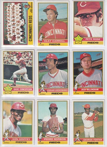 1976 Topps Cincinnati Reds Baseball Team Set (29 Cards) | eBay