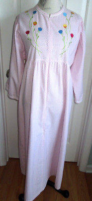 VINTAGE PINK WHITE STRIPE SEERSUCKER STAN HERMAN LONG COTTON HALF ...