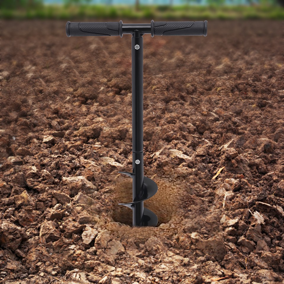 Hand Post Hole Digger Ground Digger Earth Auger Planter with Non-Slip ...