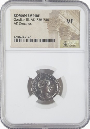 NGC VF Denarius Gordian III AD238-244 NGC Ancients Roman Empire Silver ...