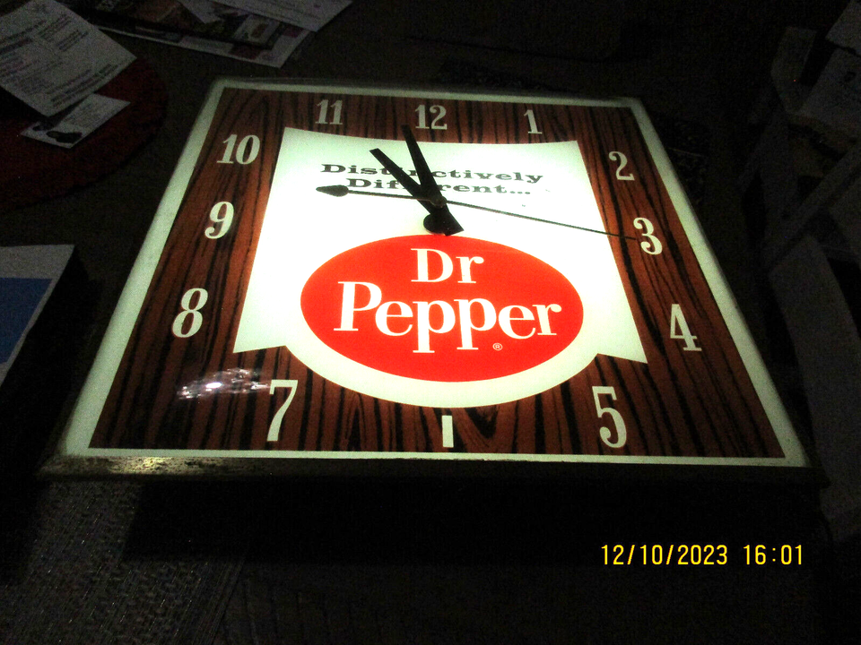 Vintage Dr. Pepper Wall Clock Soda Pop Antique Retro New Transformer ...