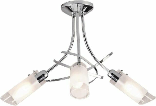 Argos Roxan 3 Light Ceiling Fitting Chandelier - Chrome for sale online ...