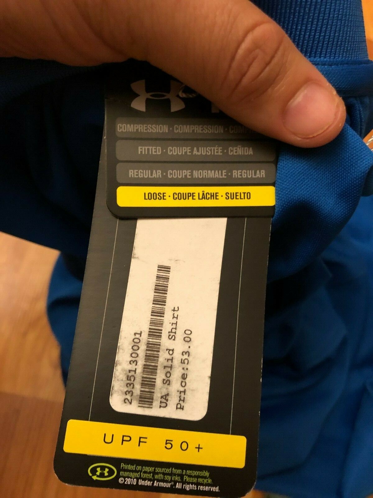 NWT Under Armour Medium UA Heat Gear Polo Shirt Blue Foxfire Resort ...