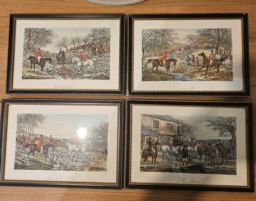 Set Of 4 Henry Alken J Harris Hunting Scene Prints, | eBay UK