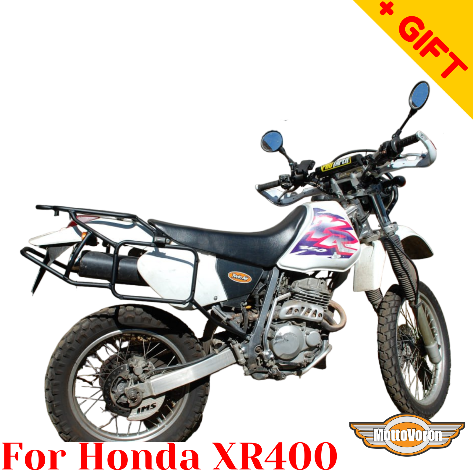 For Honda XR 400 Rack luggage system XR400R side carrier Monokey XR 400 ...