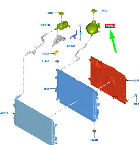 FORD PUMA Radiator Overflow Tank GN11-8A080-BA 2088138 NEW GENUINE | eBay