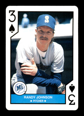 1990 Baseball US Playing Card # 3 Randy Johnson Card (B62) Seattle ...