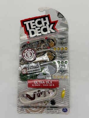 Teck Deck ULTRA DLX 4-Pack Element Finger Skateboards W/ Wheels ...