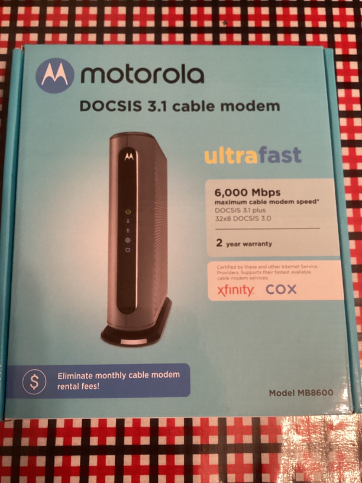 Motorola Model MB8600 DOCSIS 3.1 Cable Modem- Black | eBay