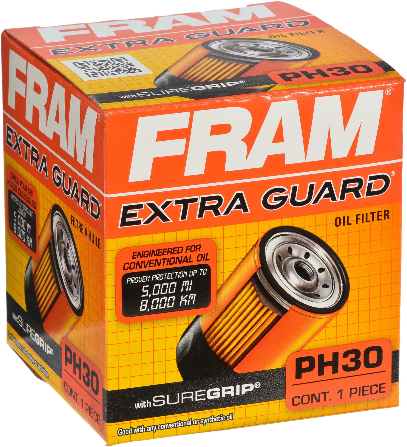 Fram PH30 Oil Filter Extra Guard Canister Screw-On 4"Tall 13/16-16 ...