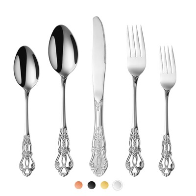 Silverware Set Service for 4 20-Piece Premium Stainless Steel Flatware ...