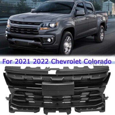 Fits 2021-2022 Chevrolet Colorado Front Upper Grill Grille Gloss Black ...