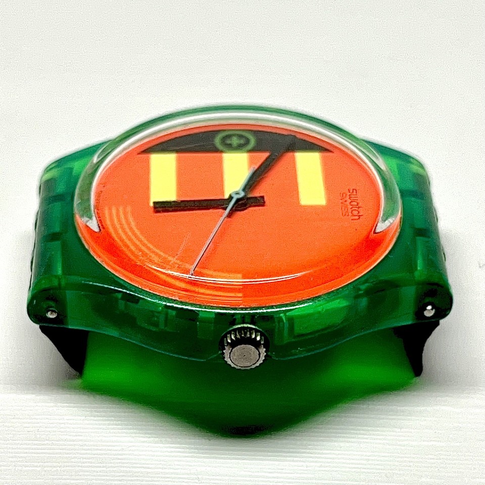 VINTAGE 1988 SWATCH WATCH NEON RIDER - PRE-OWNED NO BAND NO BATTERY ...